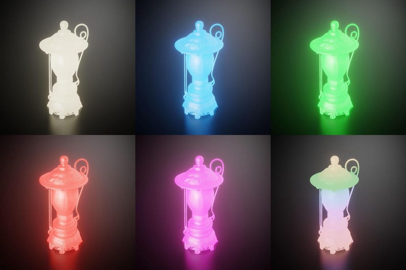 Jin Lamp - 3D Printed Model | Custom Size & Color | LED Option ...