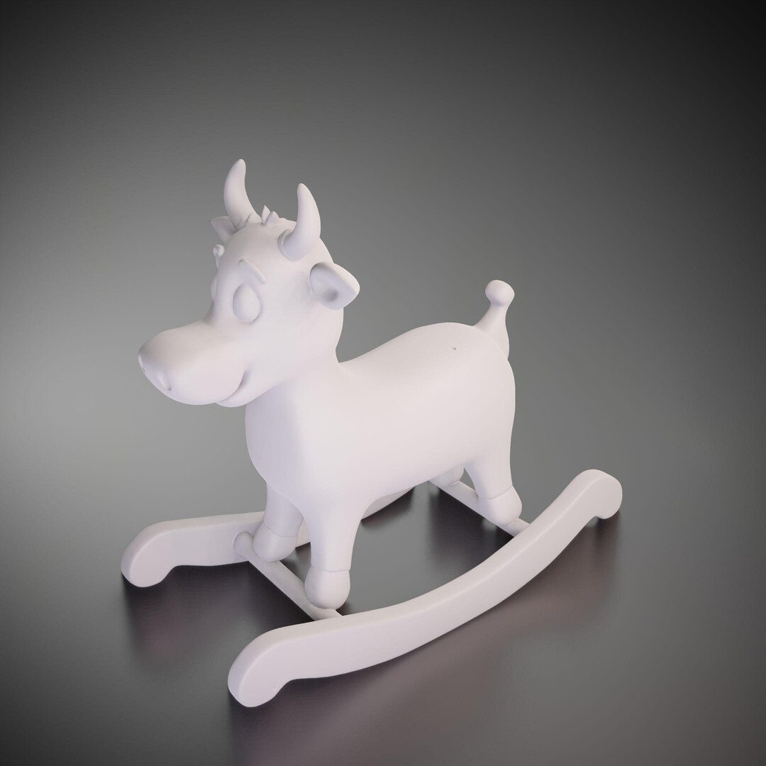 Rocking Cow - 3D Printed Model | Custom Size & Color | LED Option ...