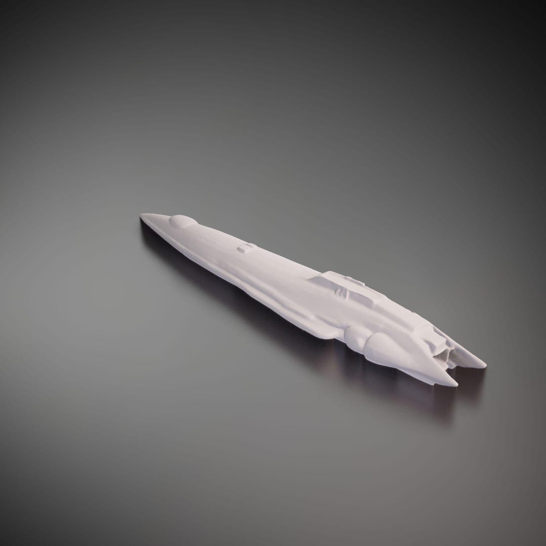 Alien Ship - 3D Printed Model | Custom Size & Color | LED Option ...