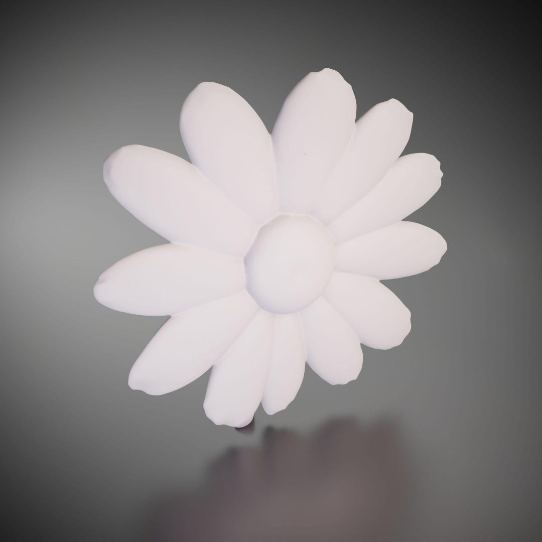 Daisy - 3D Printed Model | Custom Size & Color | LED Option | Pendant ...