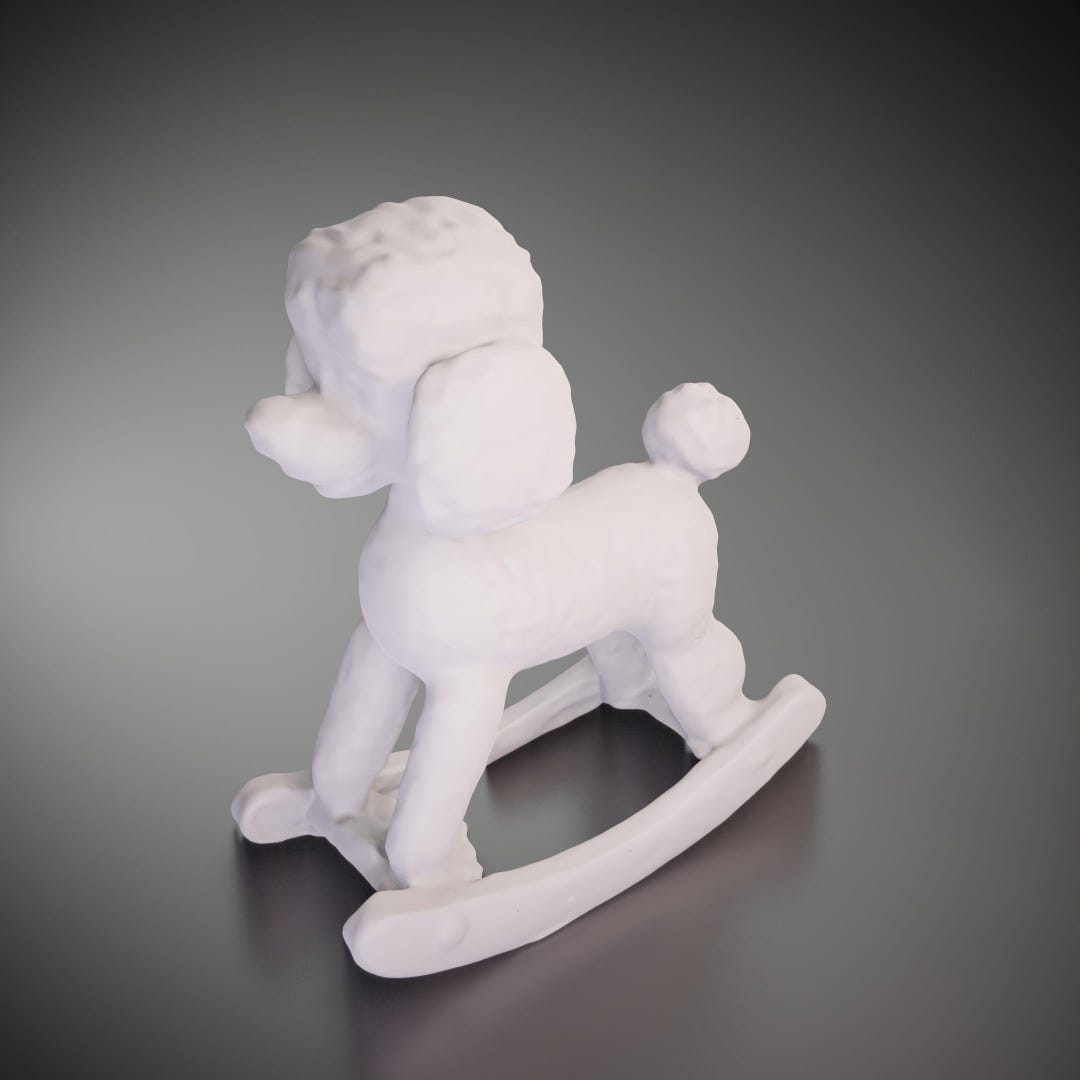 Rocking Poodle - 3D Printed Model | Custom Size & Color | LED Option ...