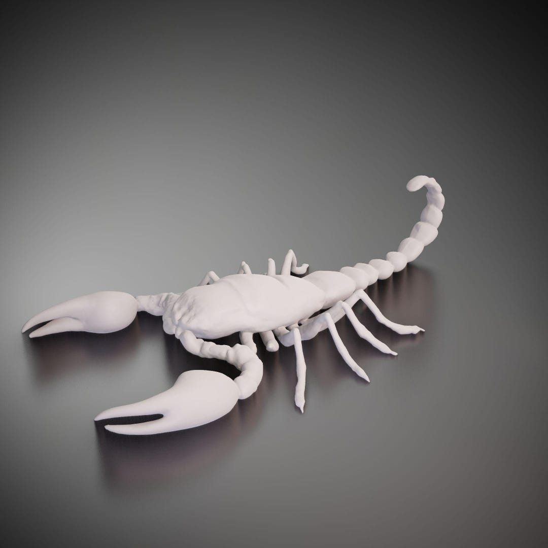 Scorpio - 3D Printed Model | Custom Size & Color | LED Option | Pendant ...