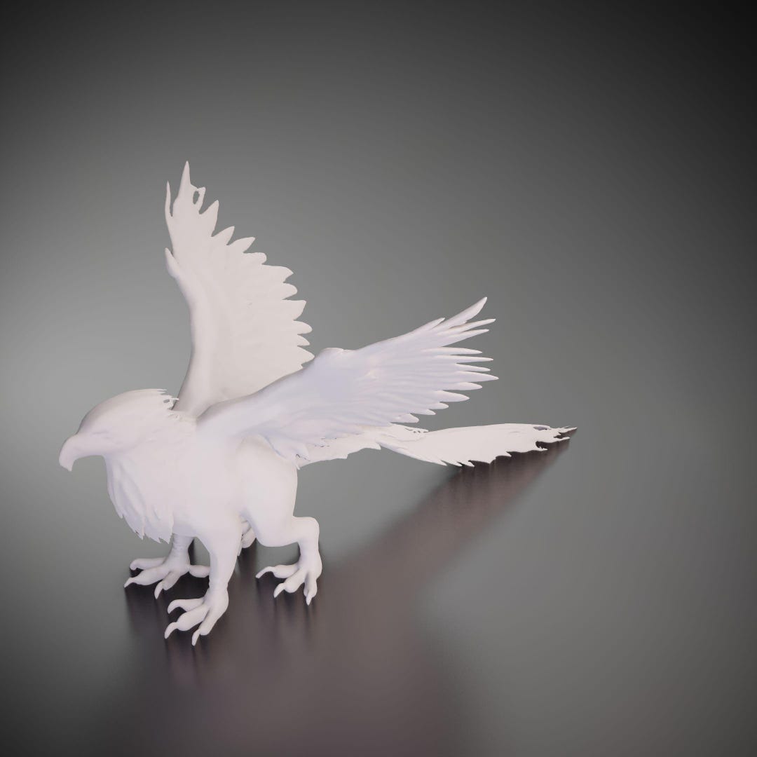 Griffin - 3D Printed Model | Custom Size & Color | LED Option | Pendant ...