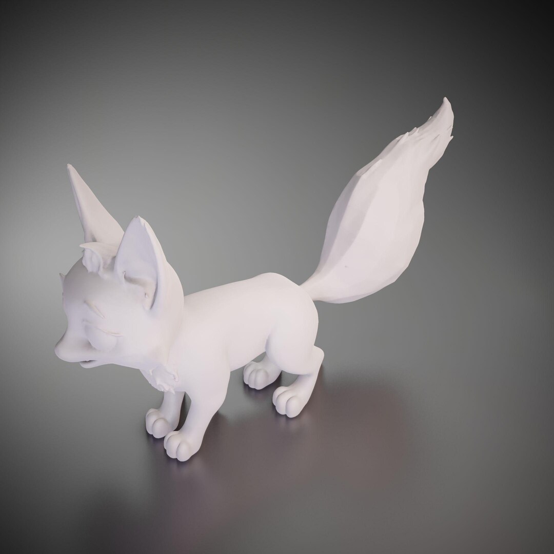 Fox - 3D Printed Model | Custom Size & Color | LED Option | Pendant or ...