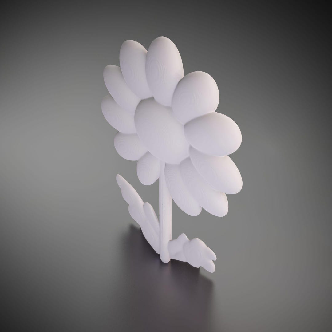 Daisy - 3D Printed Model | Custom Size & Color | LED Option | Pendant ...