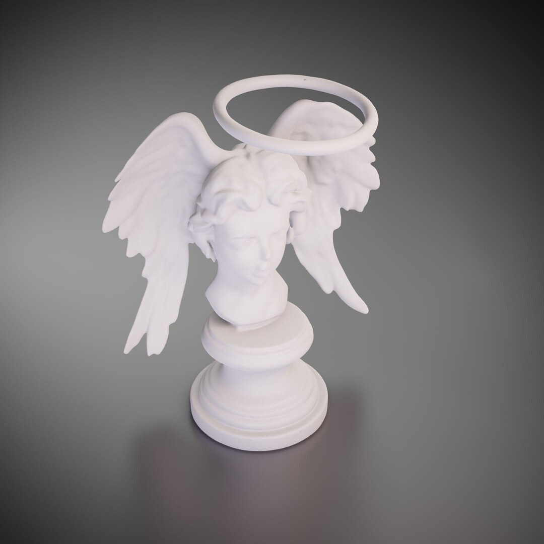 Angel Head on Pedesta - 3D Printed Model | Custom Size & Color | LED ...