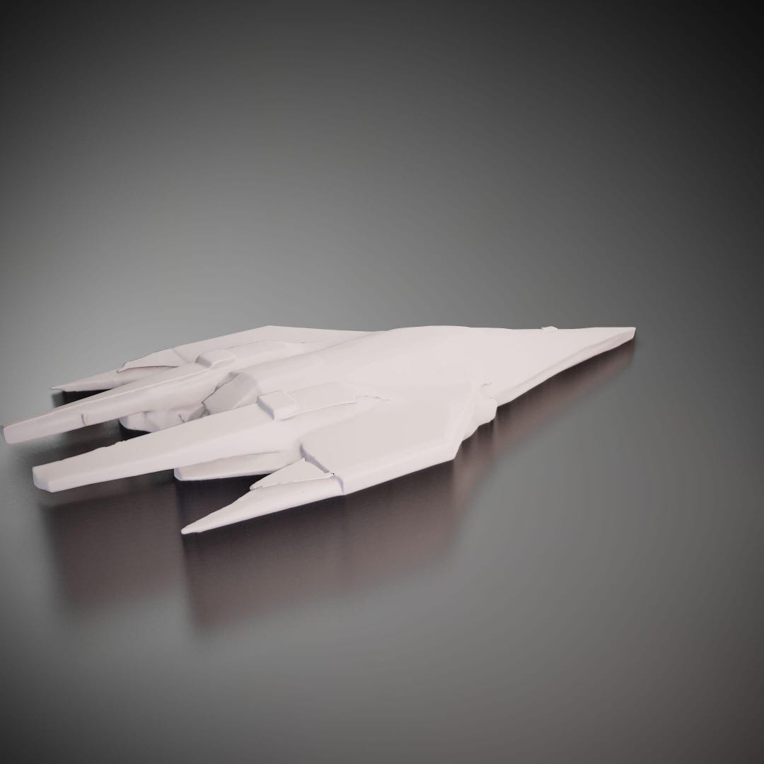 Alien Ship - 3D Printed Model | Custom Size & Color | LED Option ...