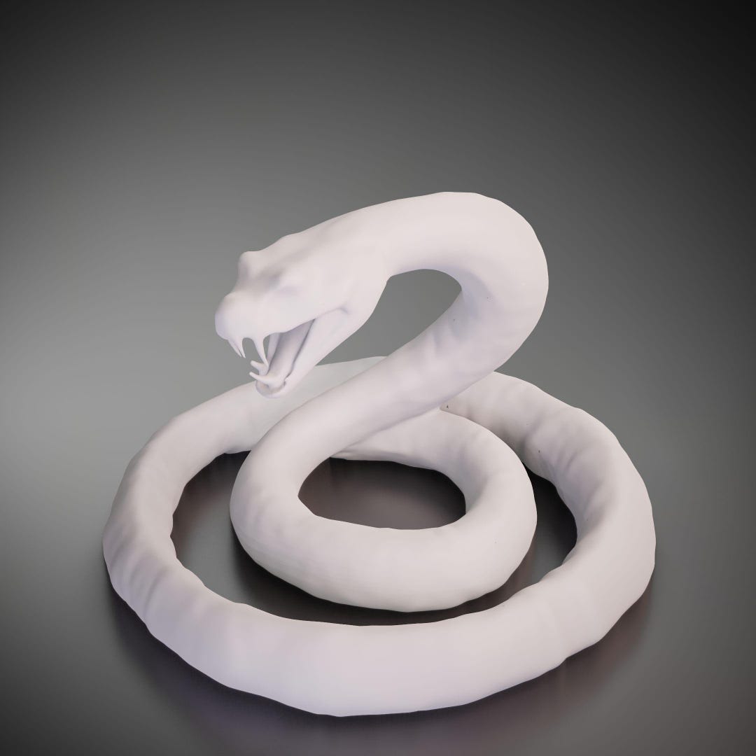 Cobra Snake - 3D Printed Model | Custom Size & Color | LED Option ...