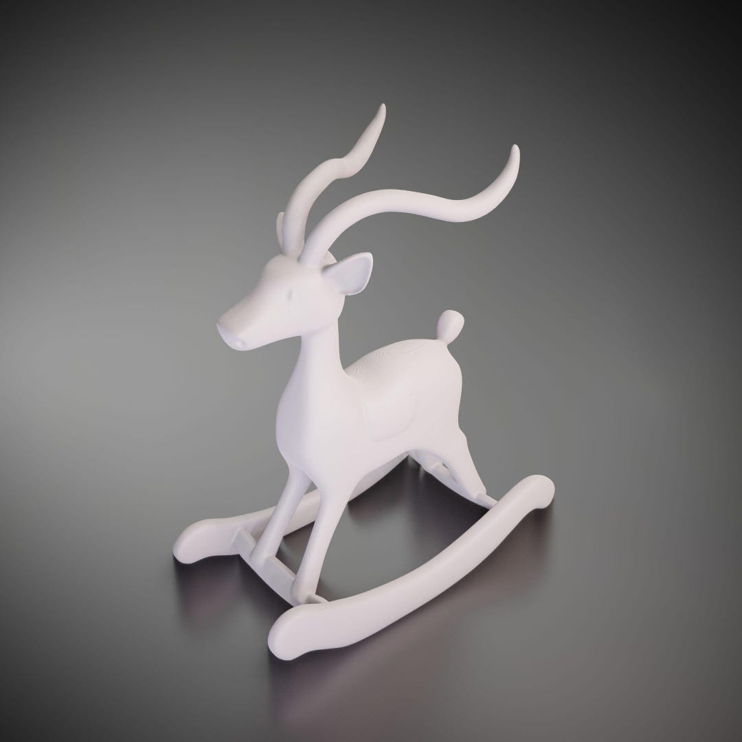 Rocking Antelope - 3D Printed Model | Custom Size & Color | LED Option ...