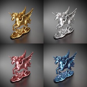 Rocking Pegasus - 3D Printed Model | Custom Size & Color | LED Option | Pendant or Large Decor ...