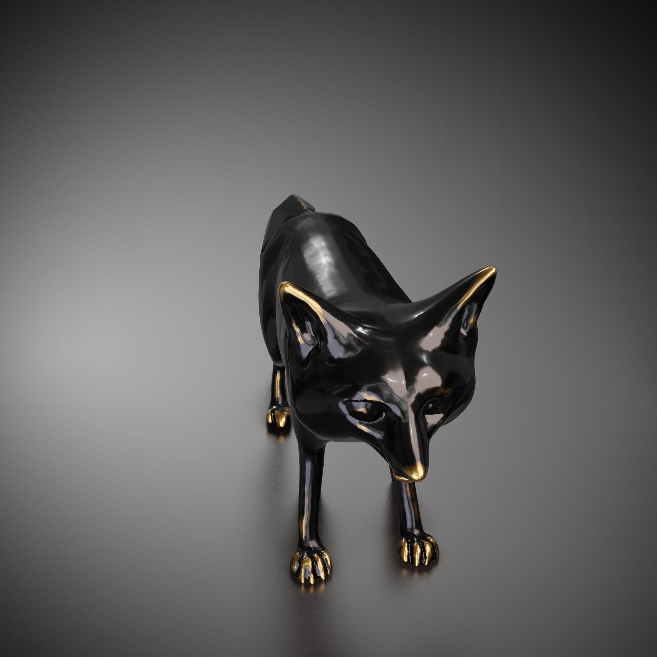 Fox - 3D Printed Model | Custom Size & Color | LED Option | Pendant or ...