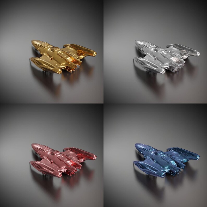 Alien Ship - 3D Printed Model | Custom Size & Color | LED Option ...