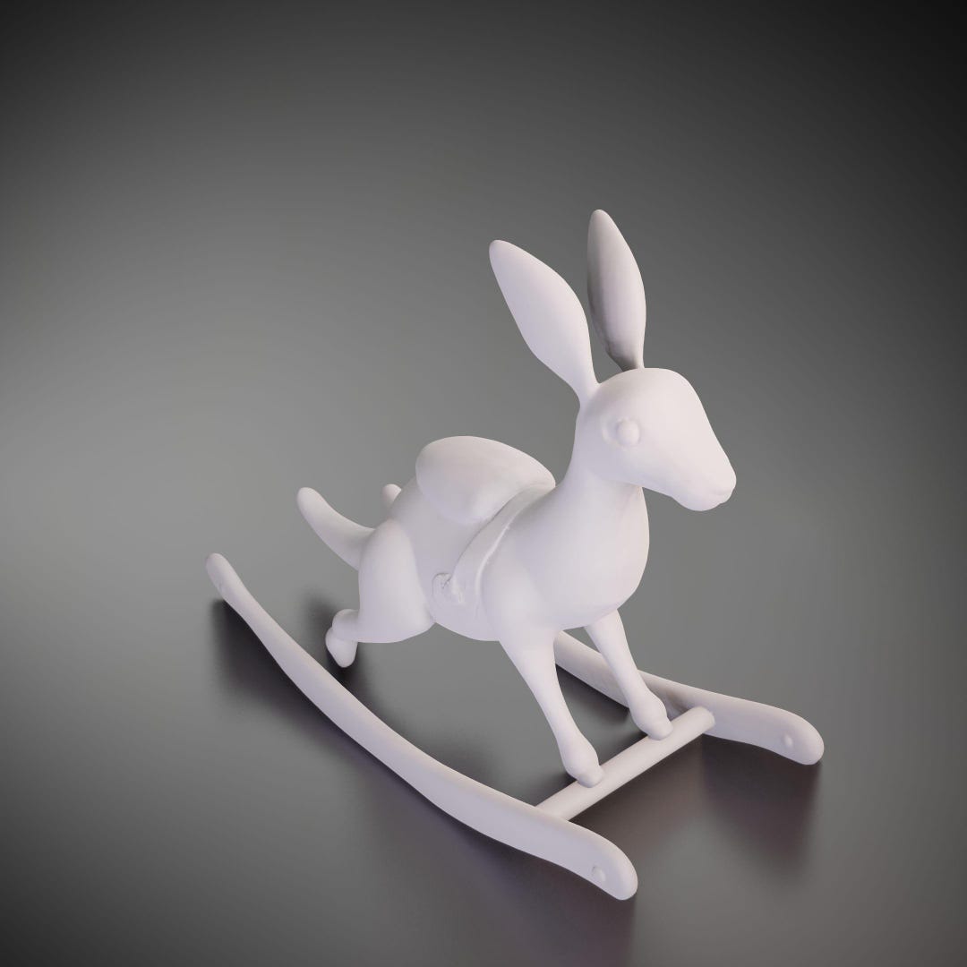 Rocking Kangaroo - 3D Printed Model | Custom Size & Color | LED Option ...