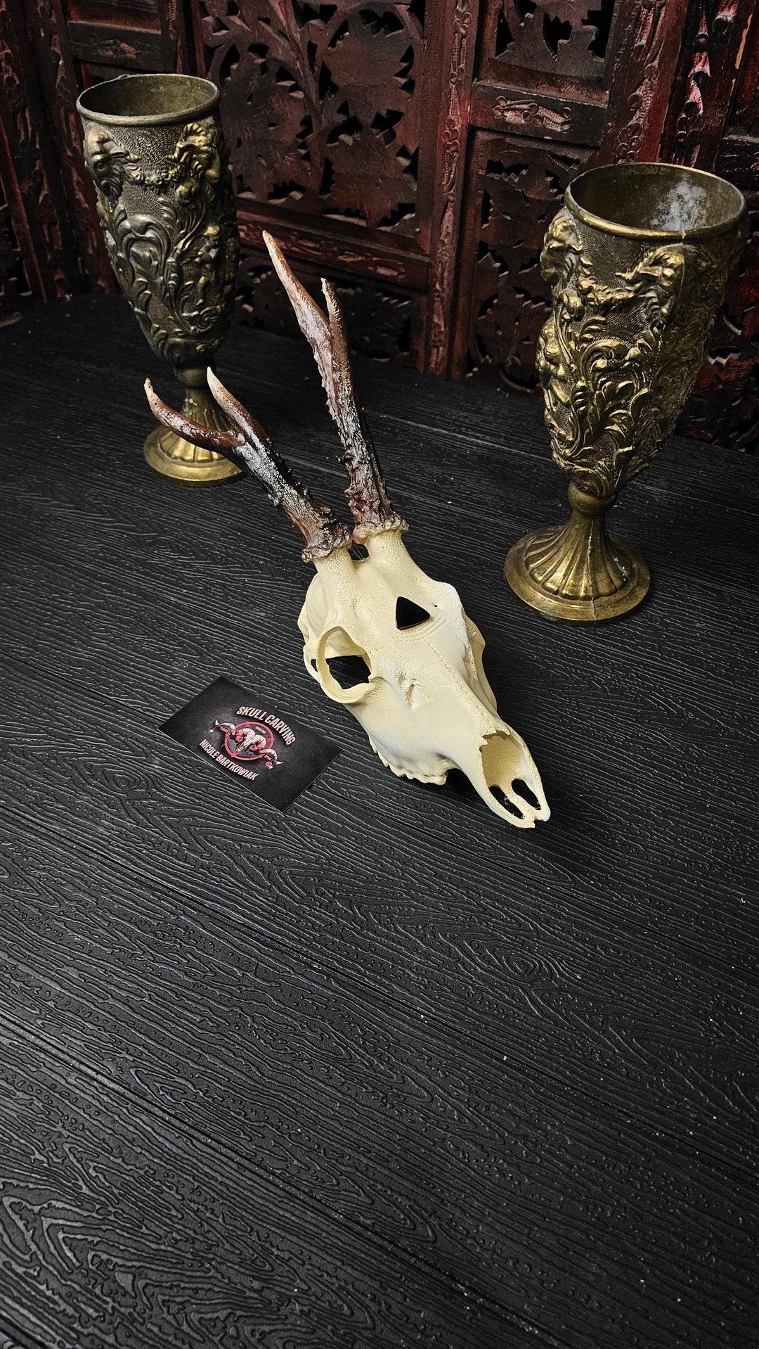 High Quality Hand Painted Roe Deer Skull Artificial 3d Plastic Print ...