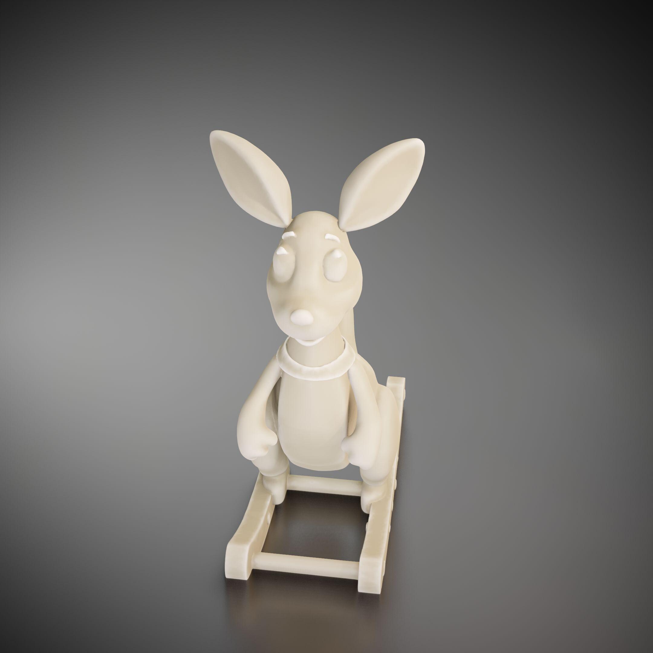 Rocking Kangaroo - 3D Printed Model | Custom Size & Color | LED Option ...