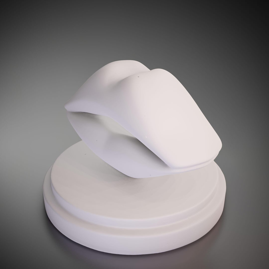 Lips on Stand - 3D Printed Model | Custom Size & Color | LED Option ...
