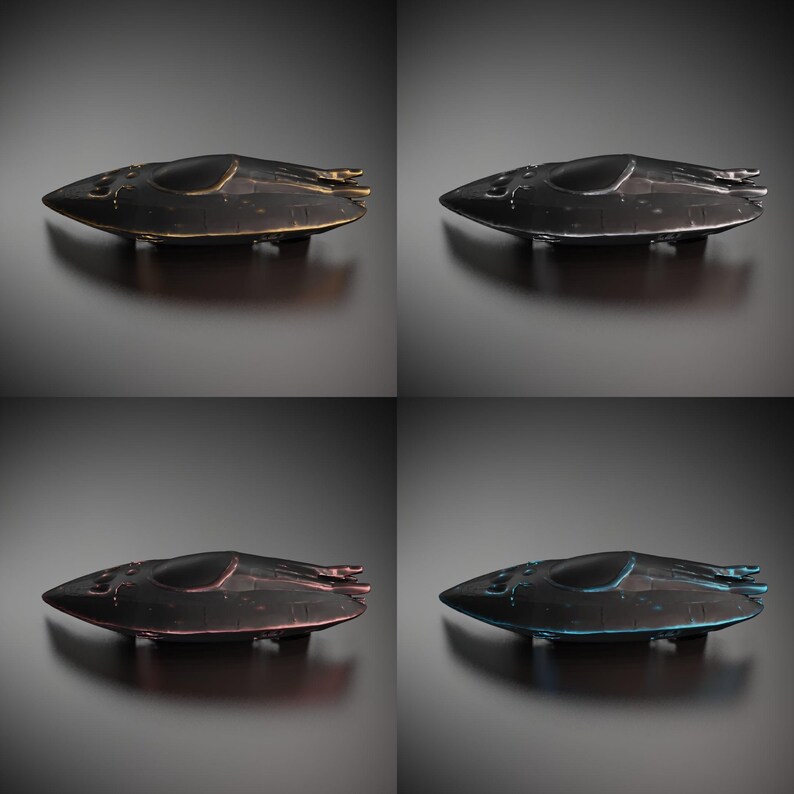 Alien Ship - 3D Printed Model | Custom Size & Color | LED Option ...