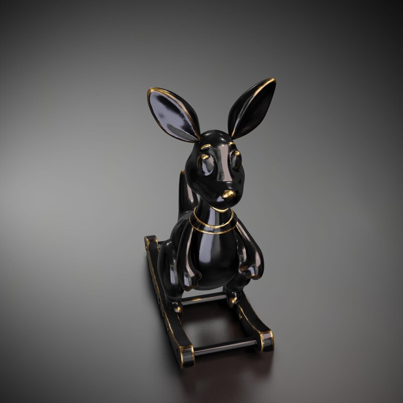 Rocking Kangaroo - 3D Printed Model | Custom Size & Color | LED Option ...
