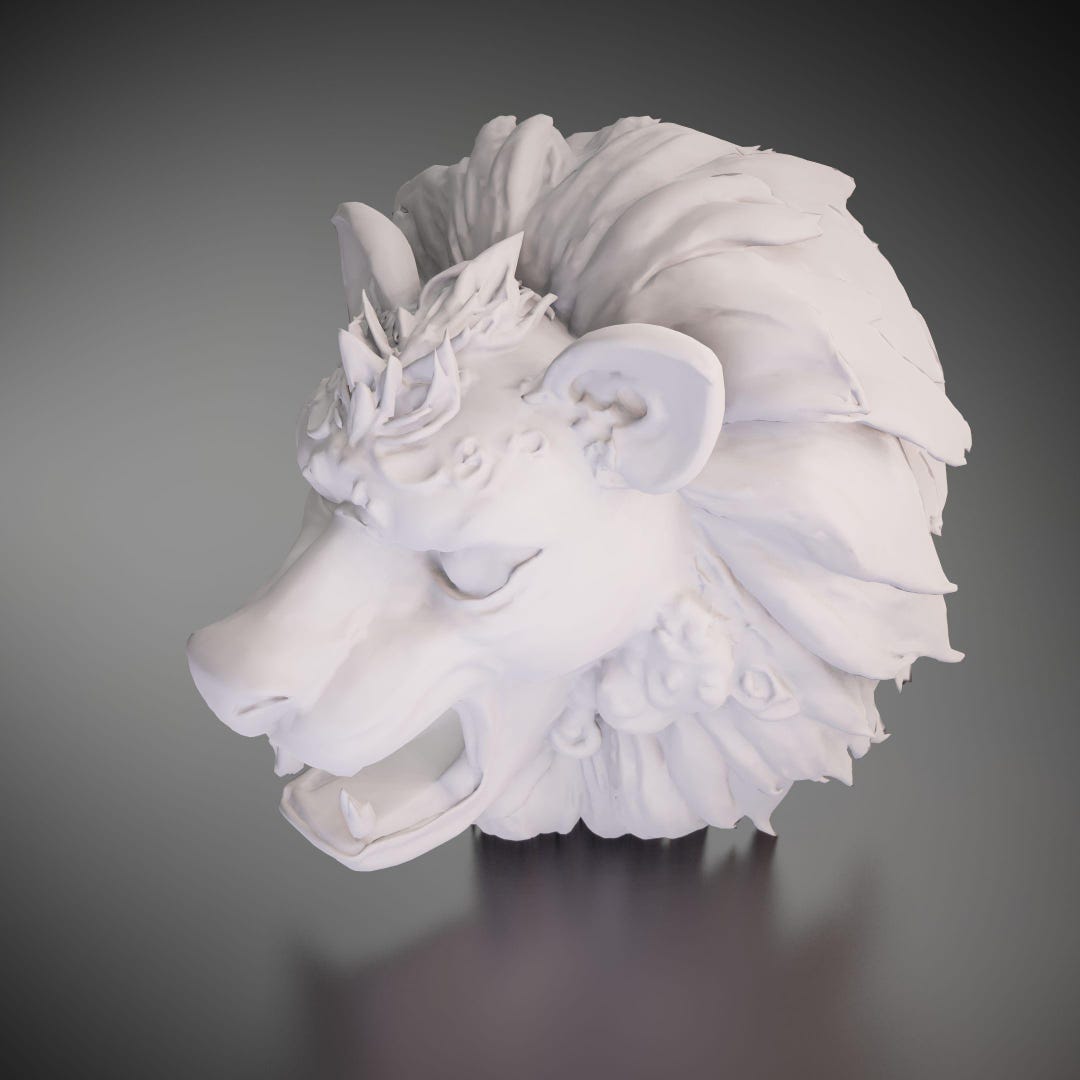 Lion Mask - 3D Printed Model | Custom Size & Color | LED Option ...