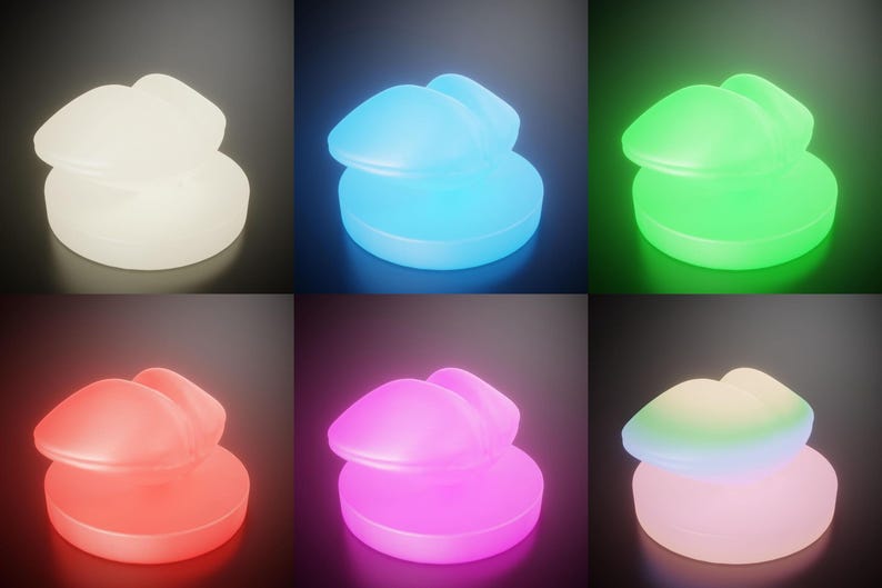 Lips on Stand - 3D Printed Model | Custom Size & Color | LED Option ...