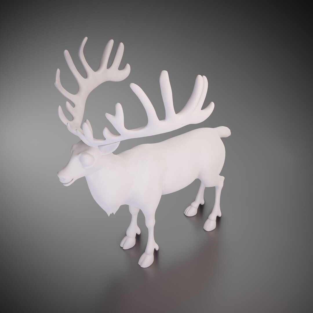 Reindeer - 3D Printed Model | Custom Size & Color | LED Option ...