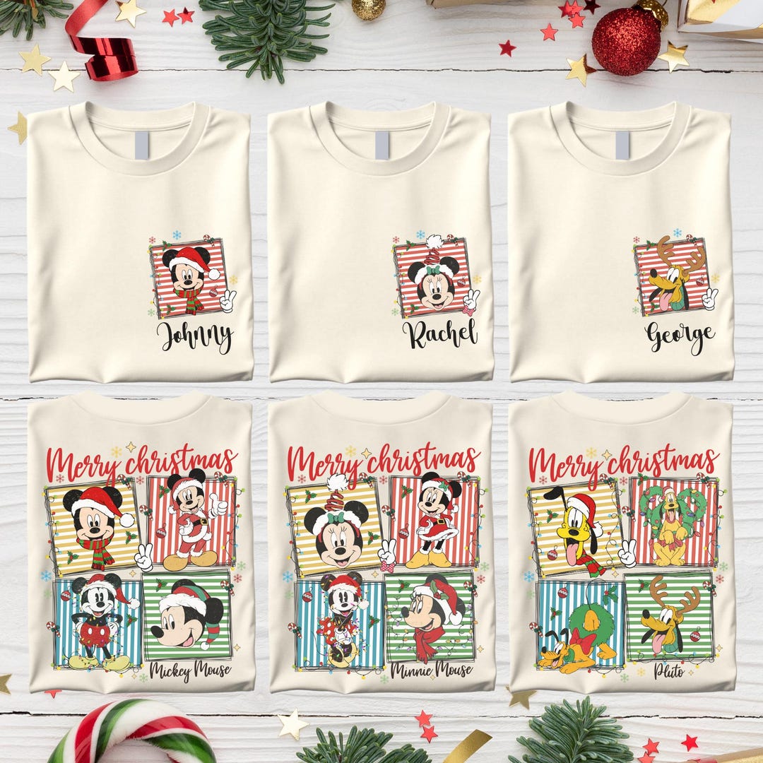 Custom Disney Christmas Shirt Personalized 2025 Disney Christmas Shirt ...