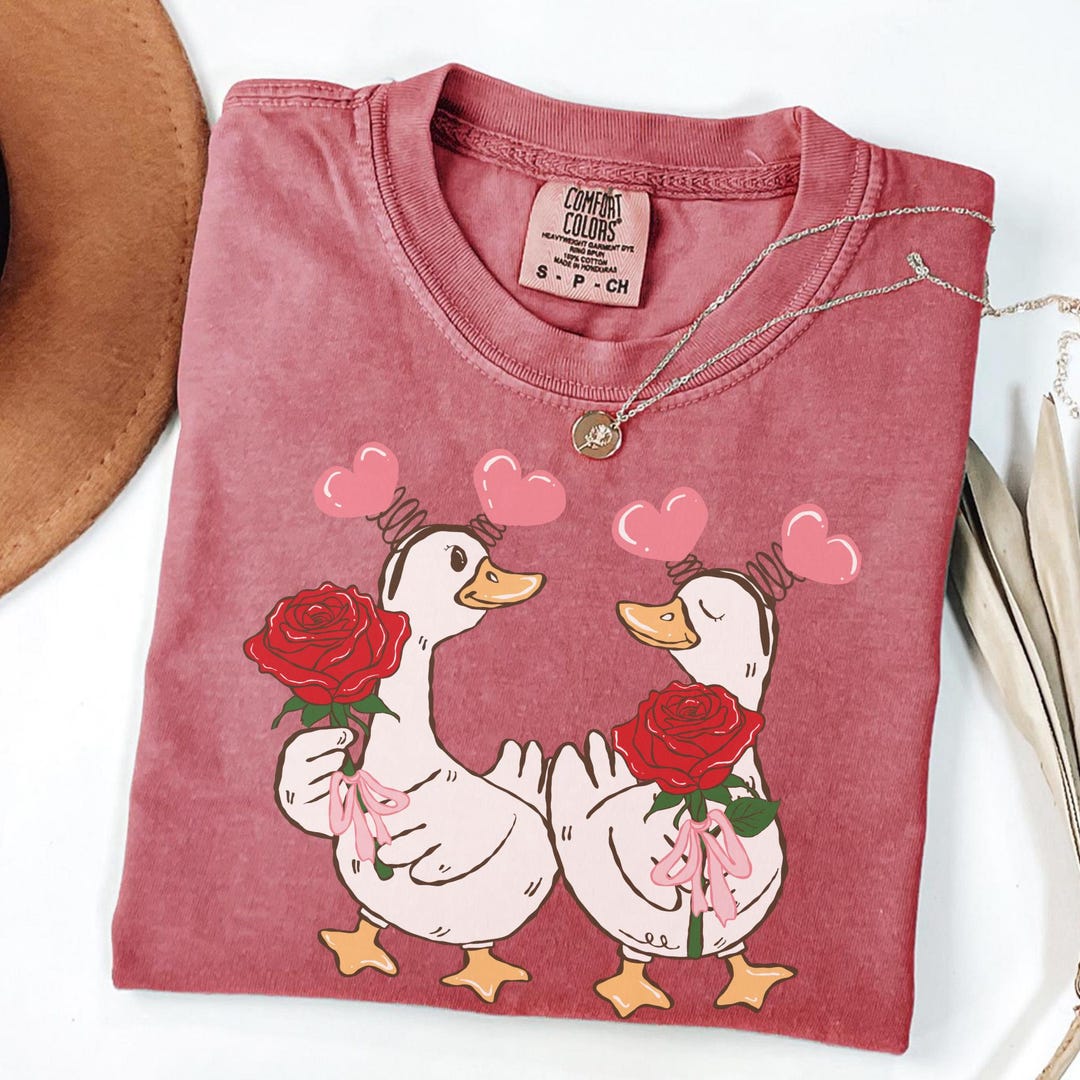 Camisa de San Valentín para amantes del ganso Camisa divertida de San ...