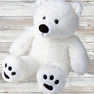 16 Inch Polar Bear Plush Animal - Etsy