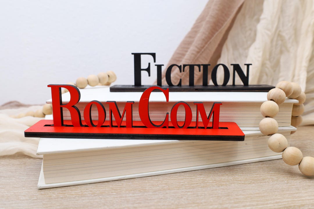 Library Genre Sign, Book Divider Label, Home Library Organization ...