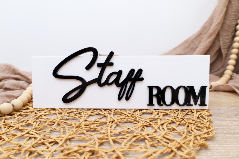 Staff Room Sign: Custom Acrylic Door Sign for Office or Workplace - Etsy