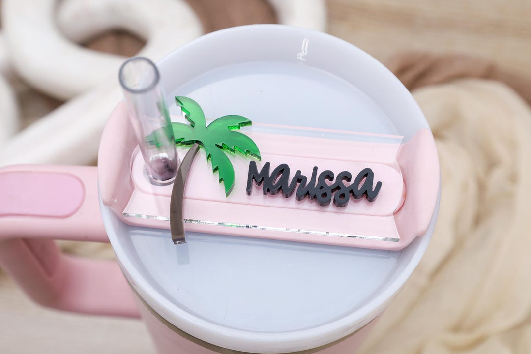 Palm Tree Topper, Summer Topper, Custom Tropical Stanley Topper, Palm ...