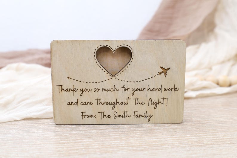 Flight Crew Gift Idea, Custom Pilot Gift, Airline Appreciation Card ...