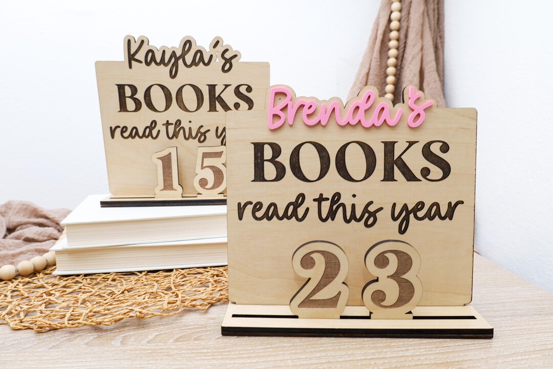 Personalized Books Read Counter: TBR List Tracker - Etsy