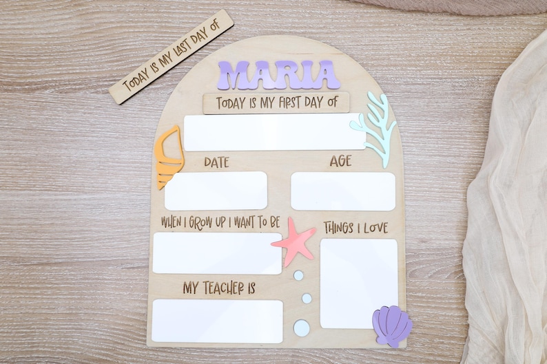Ocean Theme First Day of School Sign, Under the Sea Back to School Prop ...