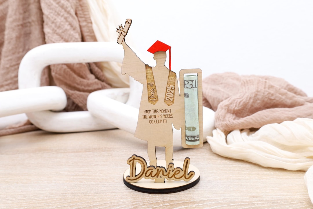 Graduation Money Holder Frame, Custom Grad Message, Graduation Memento ...