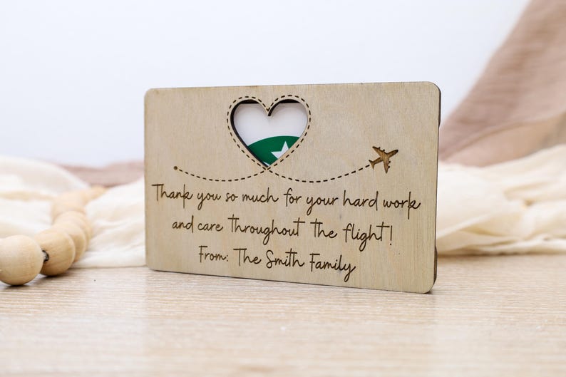 Flight Crew Gift Idea, Custom Pilot Gift, Airline Appreciation Card ...
