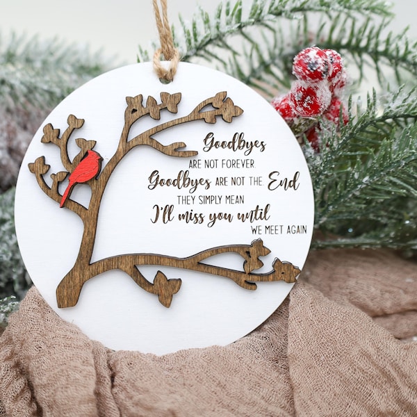 Cardinal Memorial Ornament, in Memory of Loved One, Memorial Gift ...