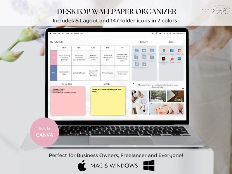 Desktop Organizer Wallpaper, Weekly Work and School Schedule Planner ...