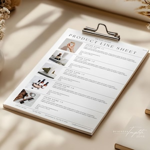 Editable Product Line Sheet Template, Wholesale Order Form, Products ...