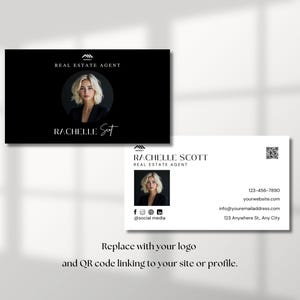 16 Real Estate Agent Business Card Template Bundle, Black Luxury ...