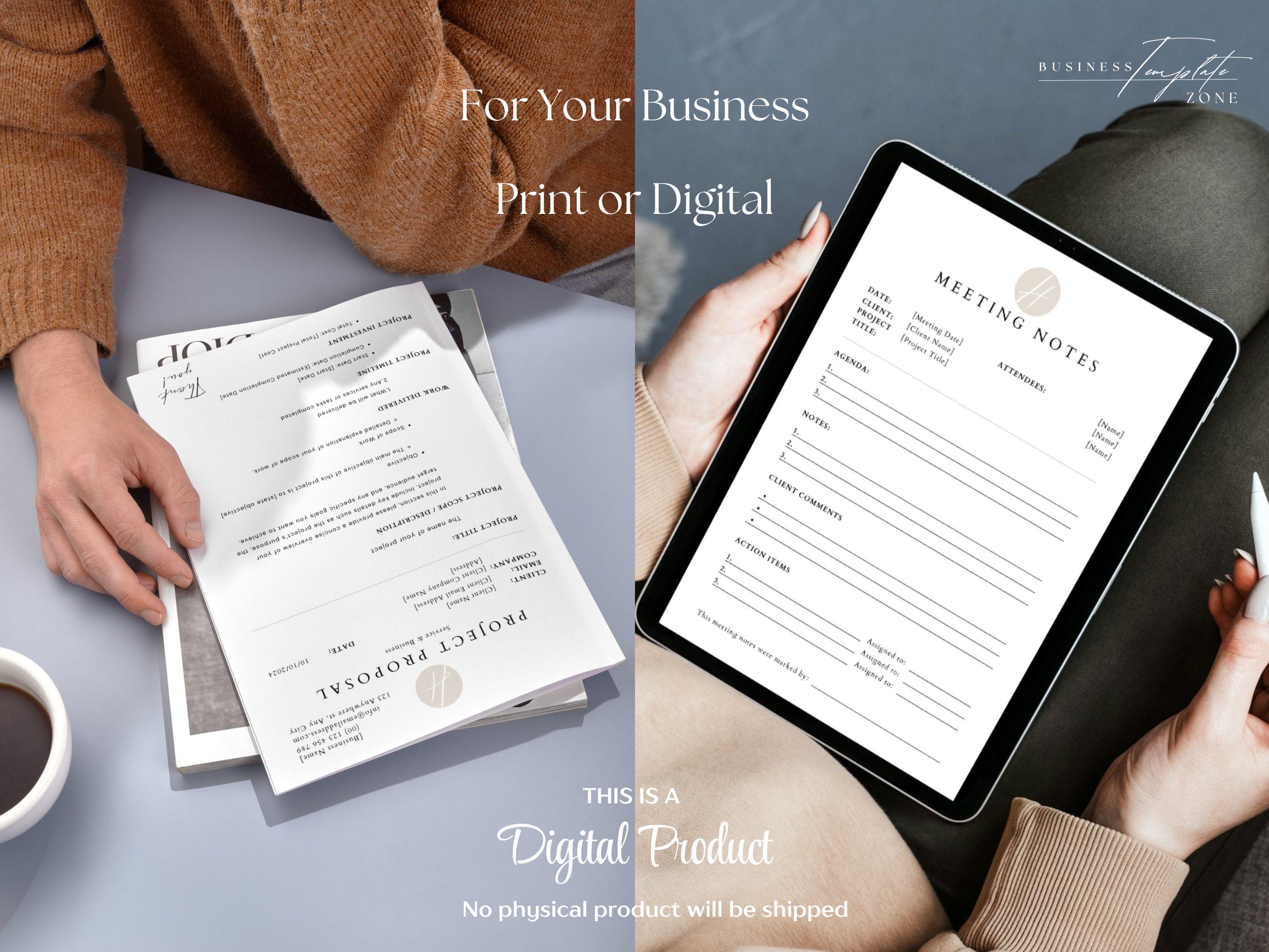 New Client Business Project Proposal & Meeting Agenda Template ...