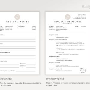New Client Business Project Proposal & Meeting Agenda Template ...