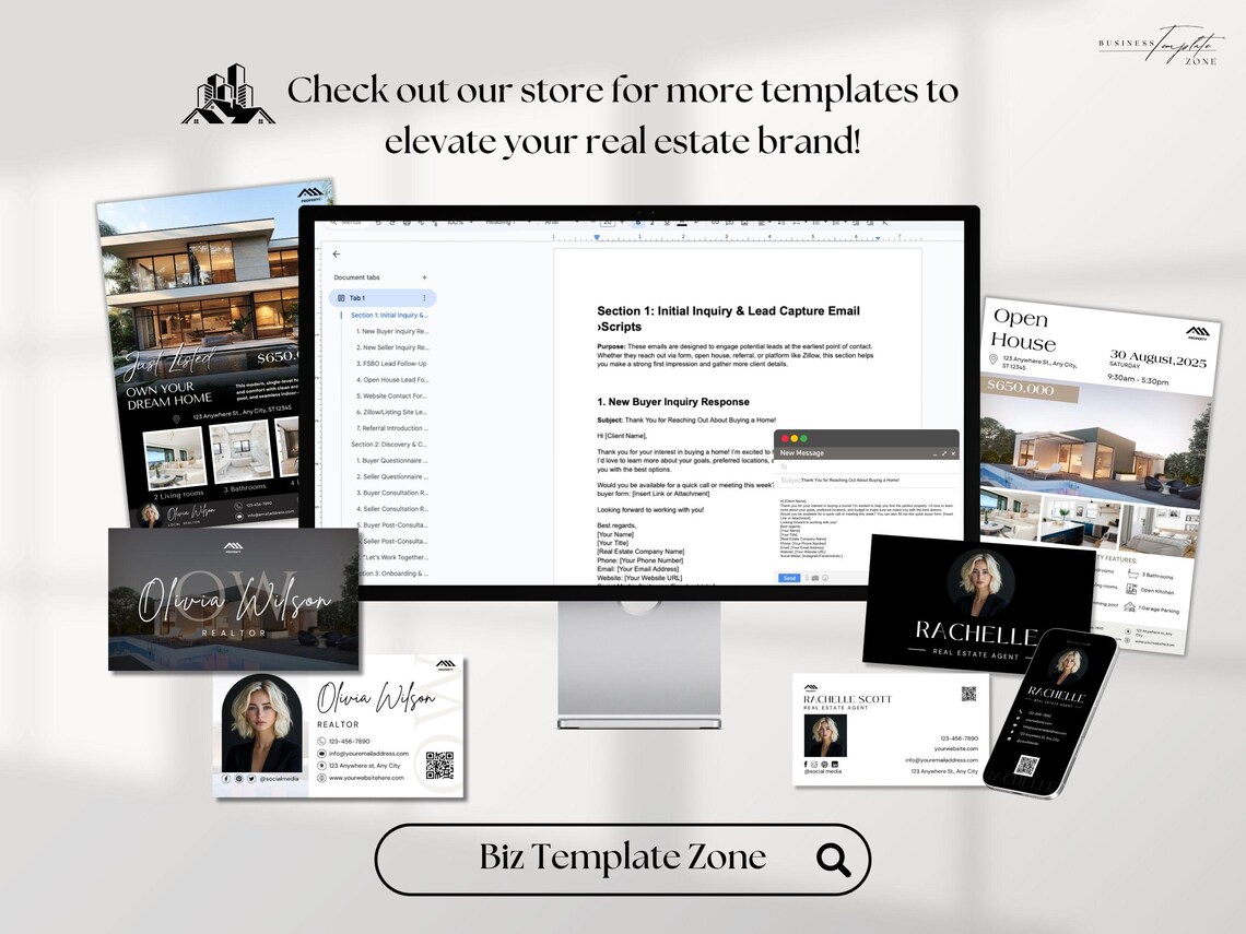 Real Estate Trifold Brochure Template | Editable Realtor Marketing ...