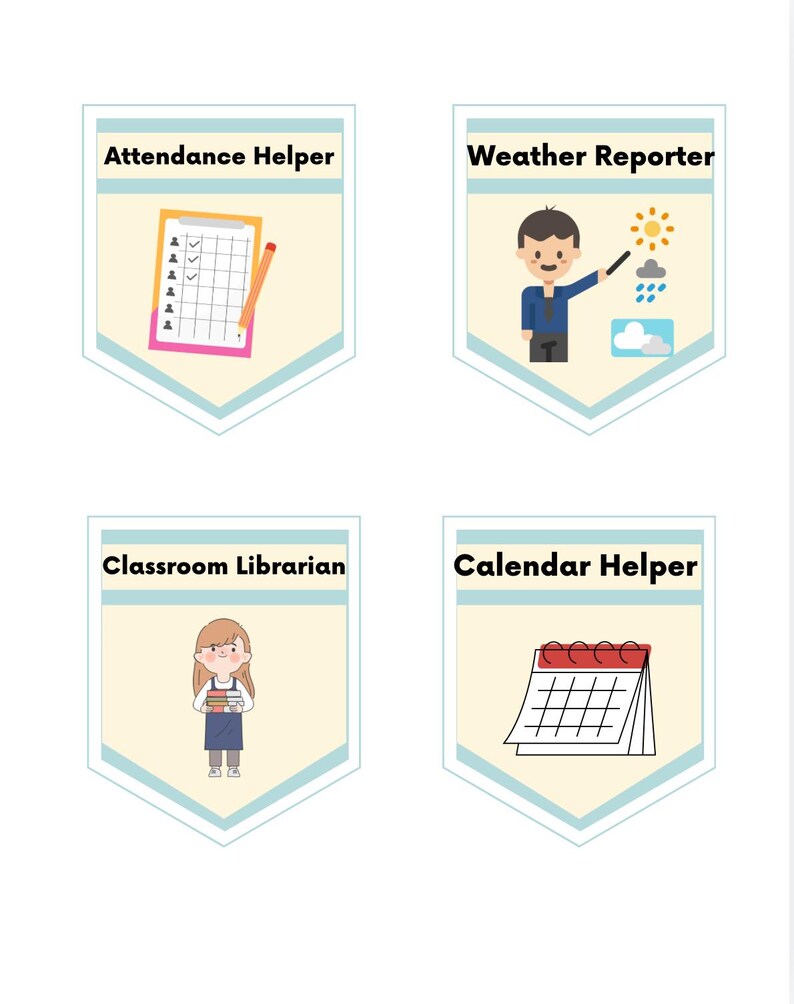 Helping Hands Job Chart for Students - Etsy