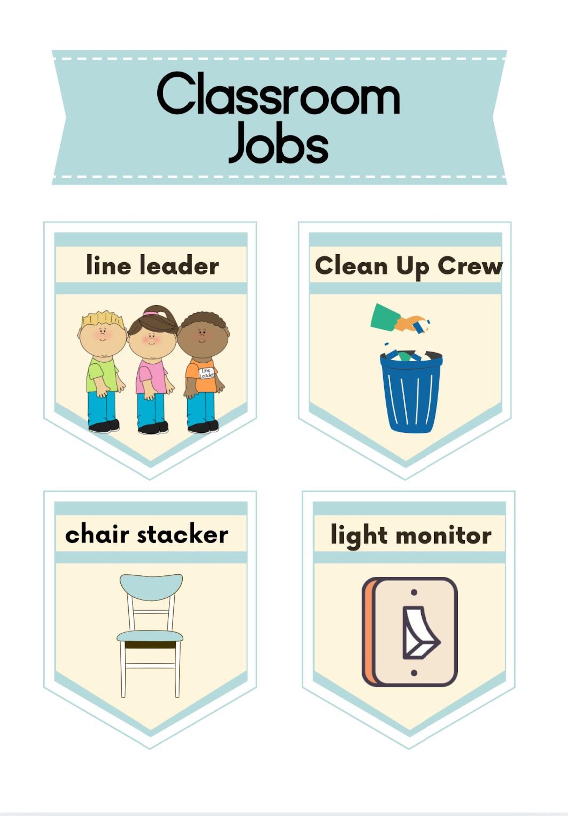 Helping Hands Job Chart for Students - Etsy
