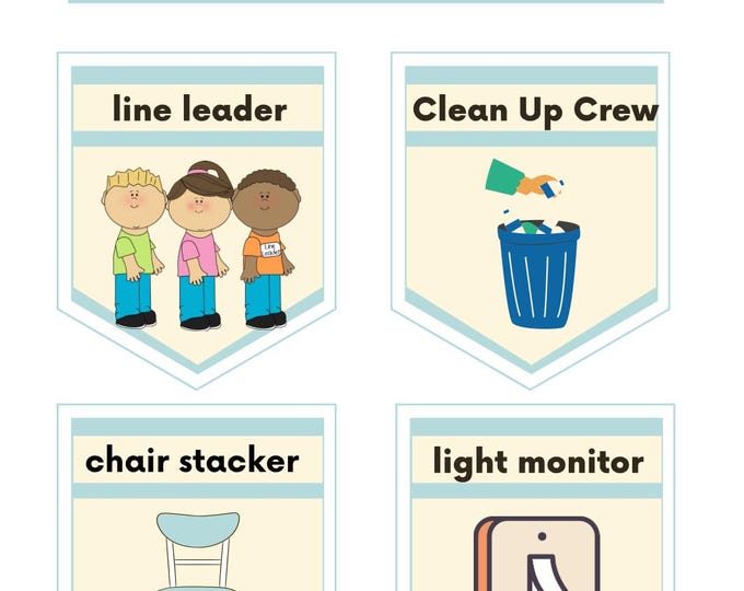 Classroom Jobs/helping Hands Set 1/preschool - Etsy Canada