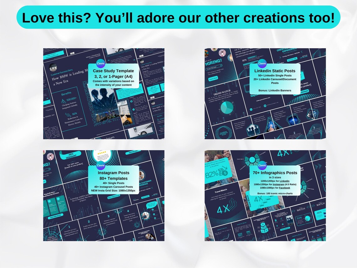 AI Infographics Templates for Linkedin, Instagram, Facebook Posts. Best ...