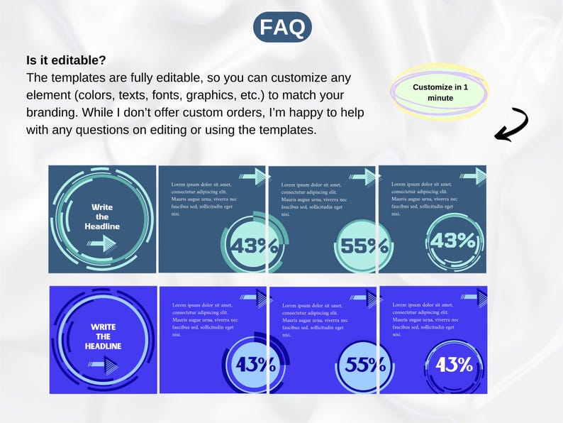 Seamless Linkedin Carousel Posts Canva Templates. Best for Technology ...