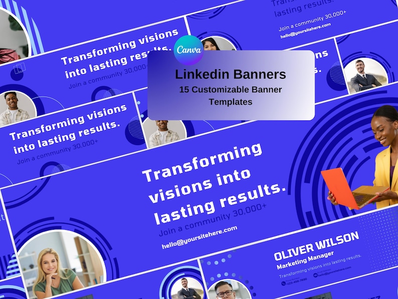Linkedin Banner Canva Templates. Professional Linkedin Background ...
