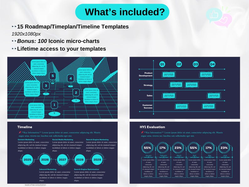 Roadmap Timeplan Timeline Presentation Slides. Editable Office, Google ...